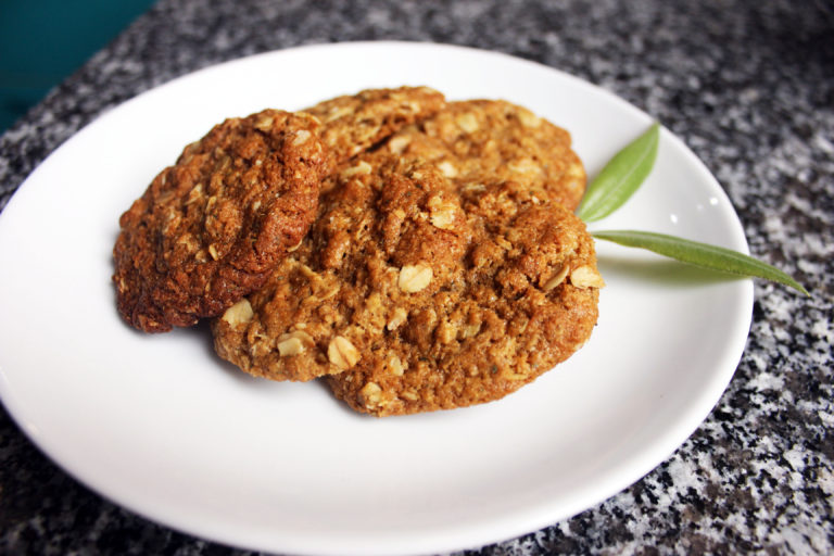 Lemon Myrtle Anzac Biscuits Recipe - Peppermint Ridge Farm